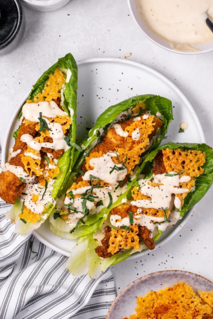 Chicken Caesar Lettuce Wraps (Light, Crisp, and Full of Flavor) – Pin ...